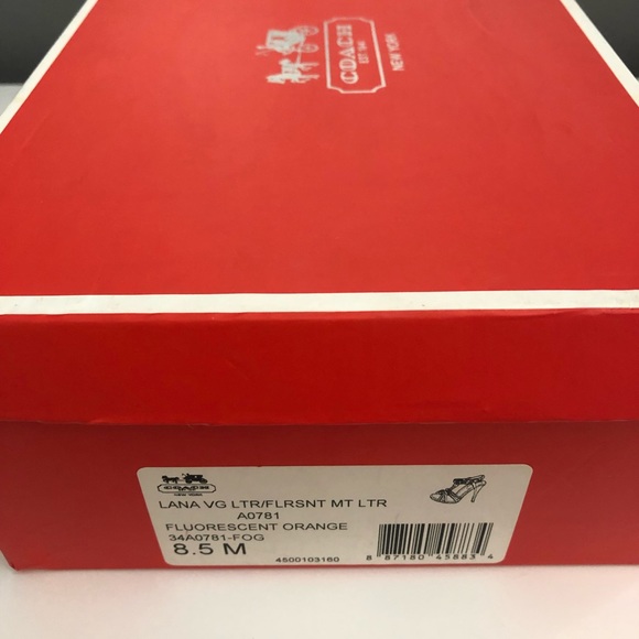 Coach | Shoes | Coach 3 Fluorescent Orange Heel Sandals | Poshmark